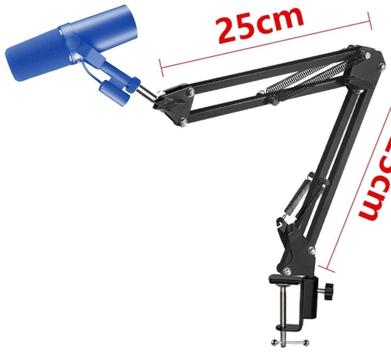 Mini Pedestal Braço Articulado,25X25 Cm,P/Mv7,Akg,C1,At2020 - Aj Som ...