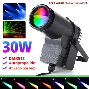 Mini Pinspot RGBW LED 30W com DMX512 - Ideal para DJ, Festa e KTV - Kit ...