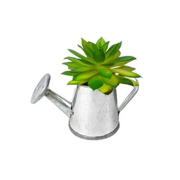 Mini Regador de Alumínio Prateado - Decor Artificial - Regador de ...