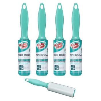 Mini Rolo Adesivo (4 peças) Tira Pelos 30 folhas Flash Limp - Rolo Tira ...