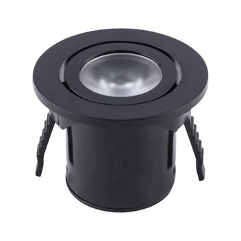 Mini Spot Embutir Para Movéis Redondo Preto 3,5cm Led 1W 3000K Bivolt ...