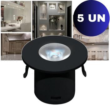 Mini Spot Led Redondo 1w Embutir Bivolt Luz Branca Fria 6.000k - Kian ...