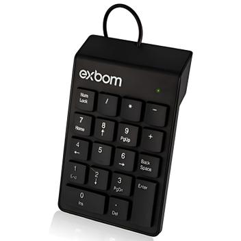 Mini Teclado Númérico Usb Com Fio Calculadora Pc Notebook Exbom BK-N30 ...