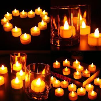 Mini Vela Eletrônica Led Decoração Kit Com 12 Unidades - Life&Home ...