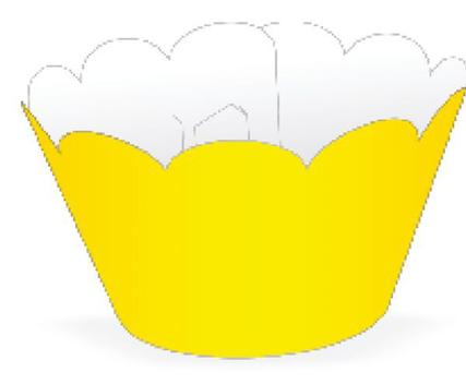 Mini Wrapper Mini Cupcake - Amarelo - 3cm x 14,5cm - 12 unidades - Nc ...