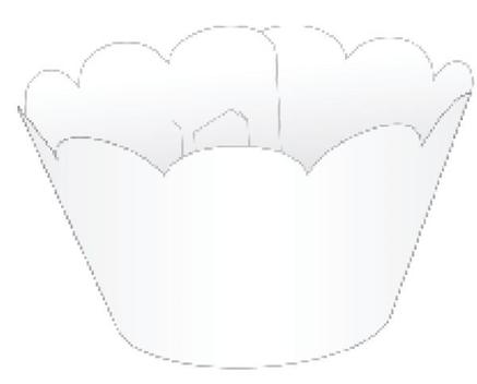 Mini Wrapper Mini Cupcake - Branco - 3cm x 14,5cm - 12 unidades - Nc ...