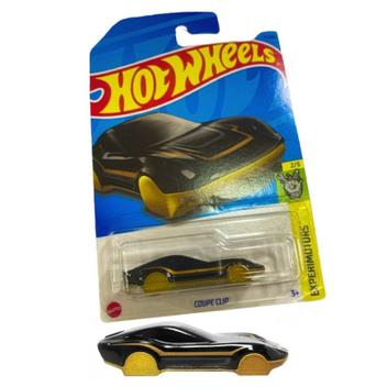 Miniatura Hot Wheels Coupe Clip HKJ26 Experimotors 2/5 Preto e Dourado ...