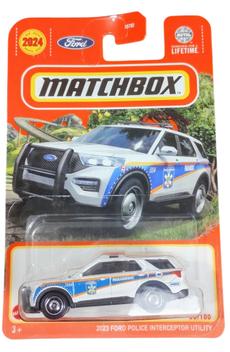 Miniatura Matchbox Ford Interceptor Polícia 2023 Escala 1:64 ...