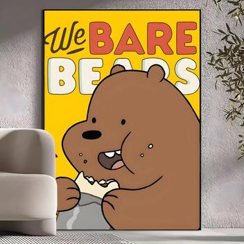 MINISO We Cartoon Bare Cute Bear Poster Imprime Fotos de Parede Sala de ...