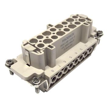 Miolo Tomada 16 Pinos Fêmea HE-016-F - Conector Inserto, 500V, 16A, IP65 - Eng - Plug Macho ...