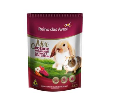 Mix roedor porquinho da índia e mini coelho 4 kg - Reino das aves ...