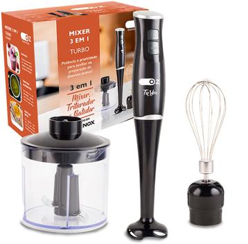 Mixer Turbo 3 Em 1 250w Triturador E Fuet 127v Oz Cor Preta - Mini ...