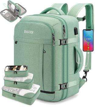 Mochila BAGODI Carry On 42L para homens e mulheres com cubos de ...