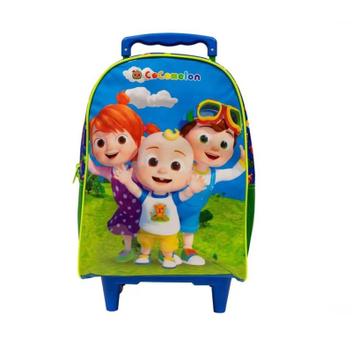 Mochila com Rodinhas Carrinho M Cocomelon Azul Original - Mochilas ...