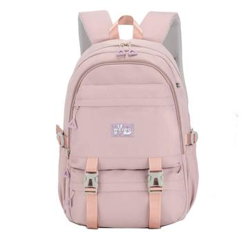 Mochila de nylon de grande capacidade, bolsa escolar casual coreana ...