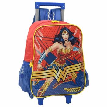 Mochila de rodinhas mulher maravilha vermelho ic34325ww / un / luxcel ...