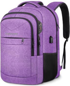 Mochila de viagem Lapsouno Extra Large 17,3" com porta USB roxa ...