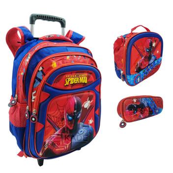 Mochila Infantil Rodinhas C/ Estojo Lancheira Escolar 3 Pcs - Homem ...