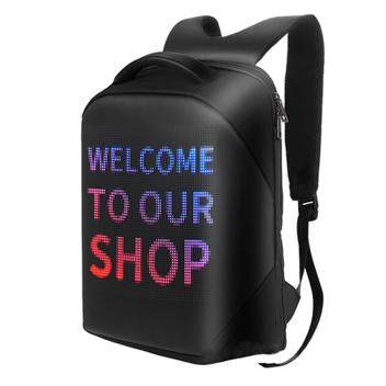 Mochila LED Walfront à Prova D'Água com Display LED Colorido - Mochila ...