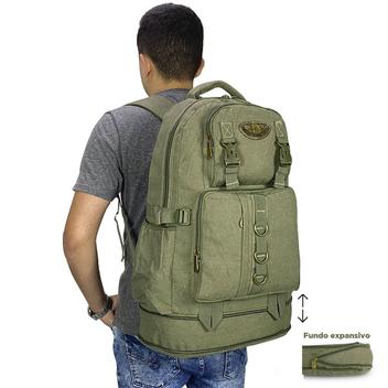 Mochila Masculina 50l Litros Em Lona Moderna Pronta Entrega - KVN ...