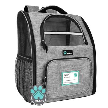 Mochila para cães PetAmi para gatos e cachorros de até 8 kg, cinza - Coleira para Cachorro ...