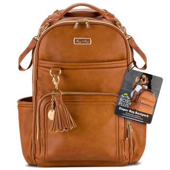 Mochila para Fraldas Itzy Ritzy Boss Plus Cognac - 19 Bolsos - Bolsa ...