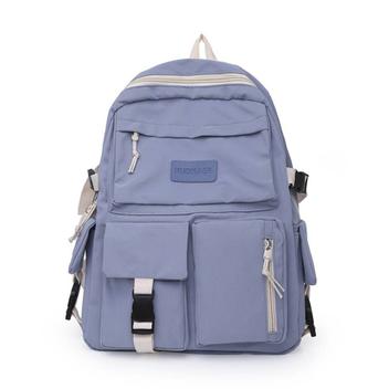 Mochila Simples e Moderna - Versão Coreana com Múltiplos Bolsos ...