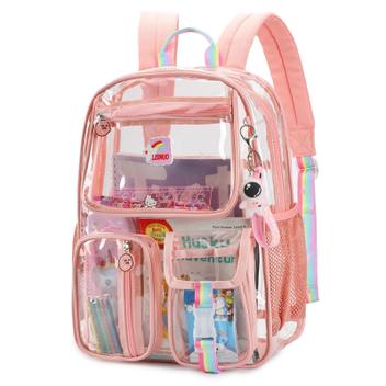 Mochila Transparente LISINUO Heavy Duty Rosa - Mochilas - Magazine Luiza