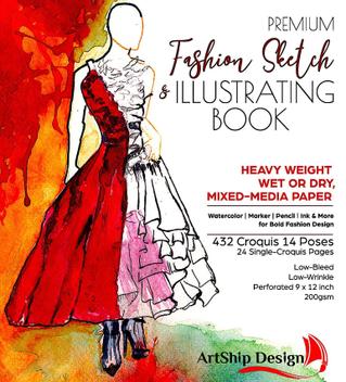 Modelos de Figuras ArtShip Design 432 para Desenho de Moda em Caderno - Biografias - Magazine Luiza