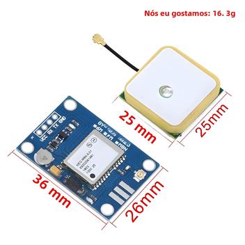 Módulo GPS NEO-6M GY-NEO6MV2 com Antena - Controle de Vôo para Arduino ...