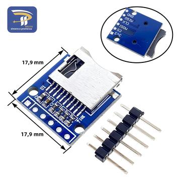 Módulo Leitor de Cartão Micro SD 5V/3.3V SPI - Conversor de Nível para Arduino - Robótica ...
