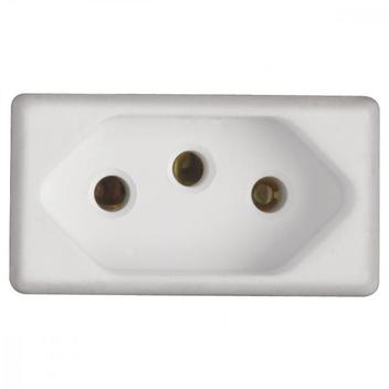 Modulo para Tomada 2P+T Tramontina IzyFlat 20 A 250 V Branco - Módulo ...