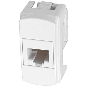 Módulo Tomada RJ45 8 Fios UTP CAT5E 1M Branco Miluz - S3B74100 - SCHNEIDER - Steck - Módulo de ...