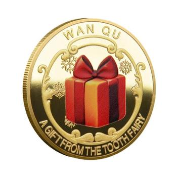 Moedas Coloridas De Unicórnio Dourado, Fada Dos Dentes, Coroa Banhada ...