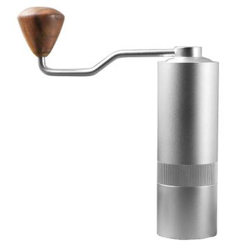 Moedor de café prateado Mini manual de aço inoxidável Manual de café ...