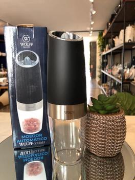 Moedor de temperos automatico em aco inox gravity preto - Wolff ...