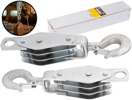 Moitão Cadernal Profissional Elevação De Cargas Com 3 Roldanas 45mm ...