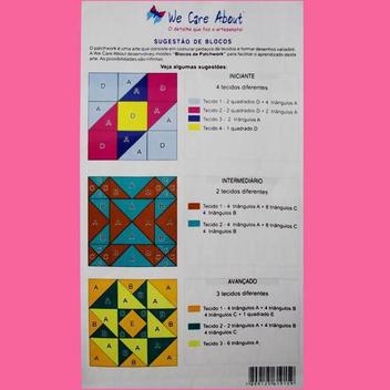Molde Bloco De Patchwork We Care About- Ref. 1915 - Bloco de Notas - Magazine Luiza