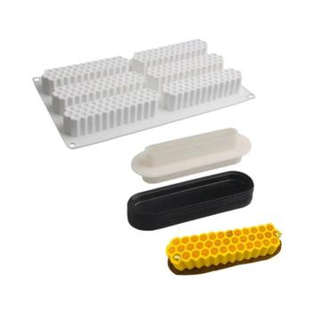 Molde De Bolo De Silicone Em Formato De Favo De Mel, 6 Células, Tira ...