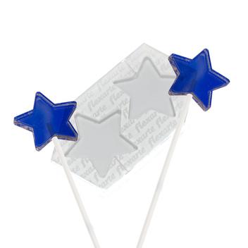 Molde De Silicone 907 - Dupla Pirulito Mexedor Estrela 4cm - Flexarte ...