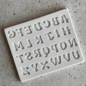 Molde de Silicone Alfabeto Maiusculo Blue - Aline Candido - Molde e ...