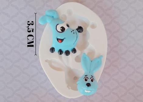 Molde de silicone biscuit confeitaria - bidu e sansão - MODELE - Molde ...