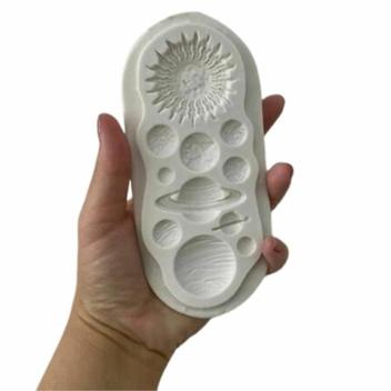 Molde de Silicone Planetas Sol Universo Astronauta - Aline Candido - Molde e Marcador para ...
