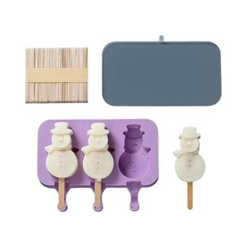 Molde de Sorvete de Silicone Fofo com Tampa - Faça Seu Próprio Picolé ...