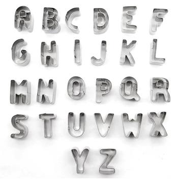 Moldes de Bolo DIY com 26 Letras - Para Bolos e Biscoitos - Molde e ...