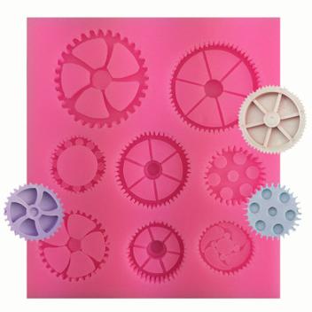 Moldes de Silicone para Bolos em Formato de Engrenagem - 2 Peças - DIY ...