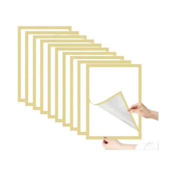 Moldura Magnética Retangular Dourada Prata Preta Para Fotos 10pcs A4 A6 ...