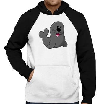 Moletom Foca Feliz - Foca na Moda - Moletom e Blusão Masculino ...