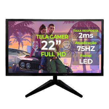 Monitor 22" De alta qualidade Taxa de 2ms 75 Hertz VGA+HDMI Nota fiscal ...