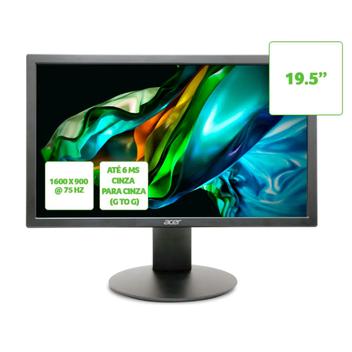 Monitor Acer 19,5" LED HD E200Q BI VGA HDMI 75Hz 6ms Bivolt - Monitor para PC - Magazine Luiza